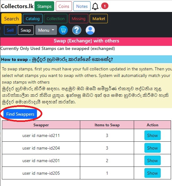 Collectors.lk User Guide